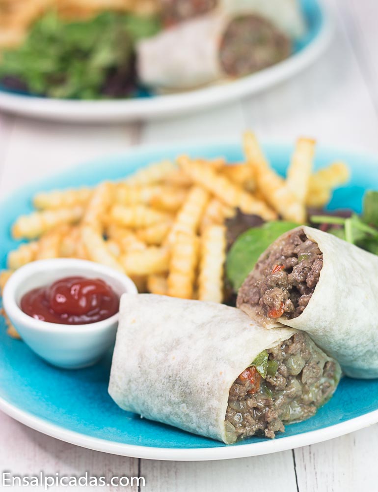 Wrap de Philly Cheese Steak – ENSALPICADAS